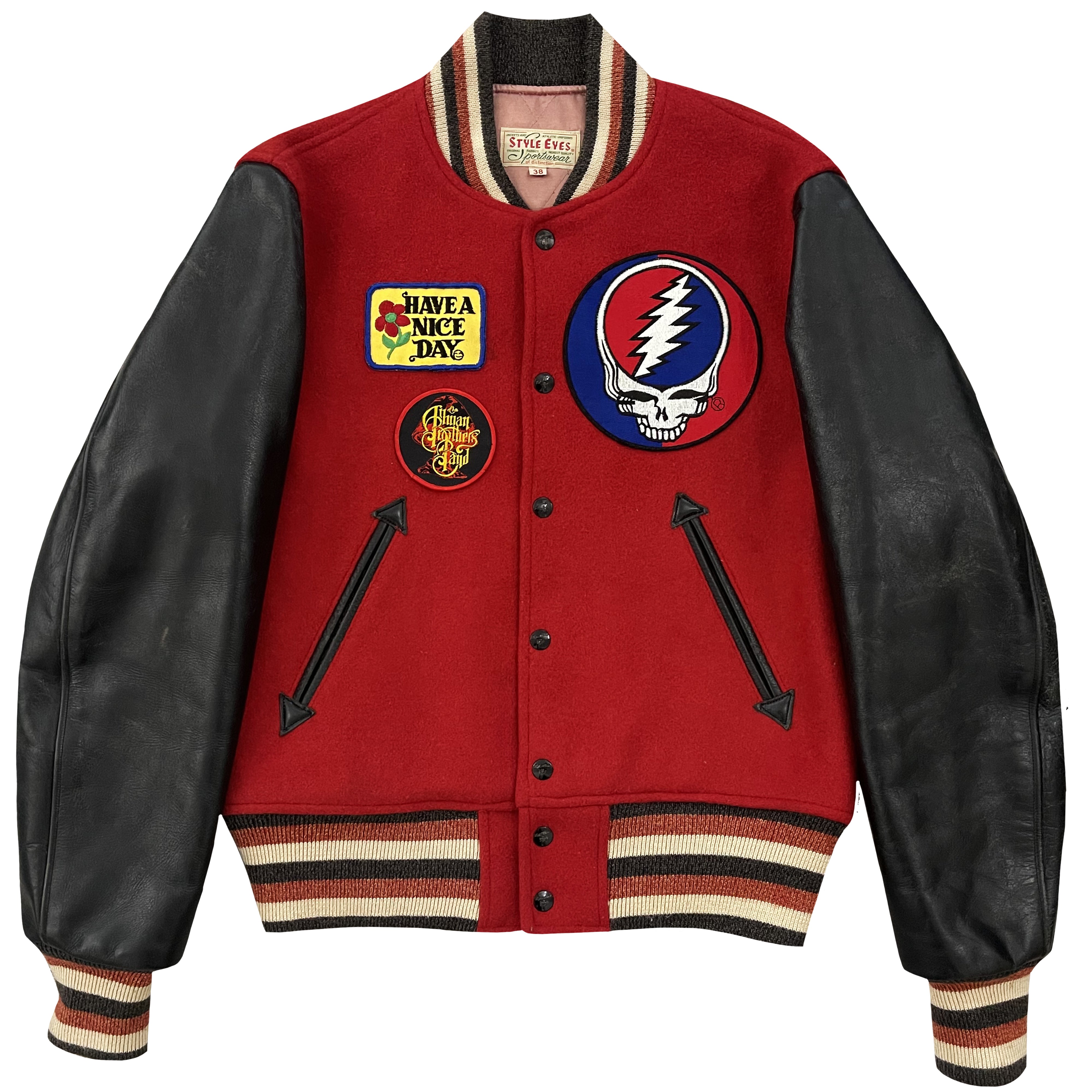 Style Eyes Grateful Dead Varsity Jacket - M – Pure Leather Jacket